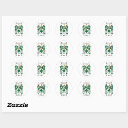 BOYLE FAMILY CREST - BOYLE COAT OF ARMS CLASSIC ROUND STICKER | Zazzle