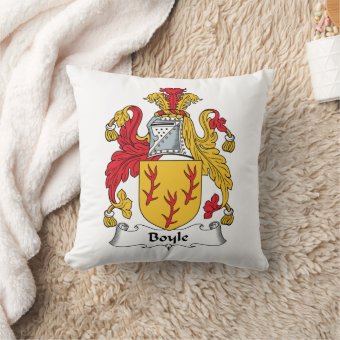 Boyle Family Crest Throw Pillow | Zazzle