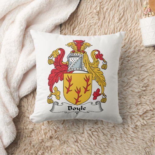 Boyle Family Crest Throw Pillow | Zazzle