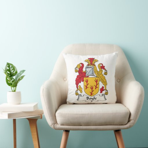 Boyle Family Crest Throw Pillow | Zazzle