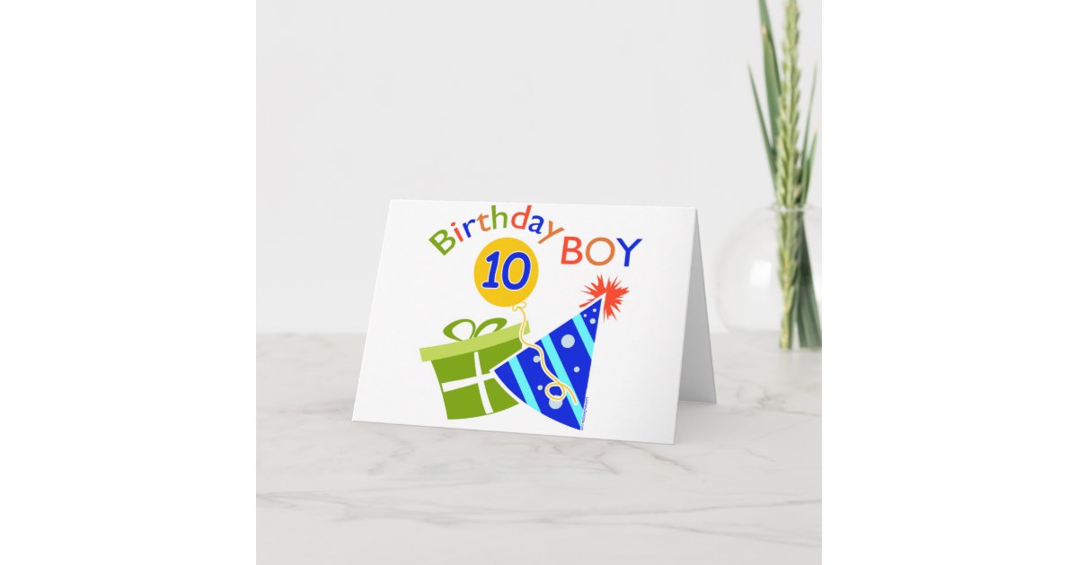 Boys 10th Birthday Card | Zazzle