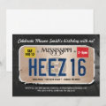 Boy's 16th Birthday Mississippi License Invitation | Zazzle