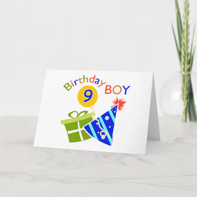 Boys 9th Birthday Card | Zazzle
