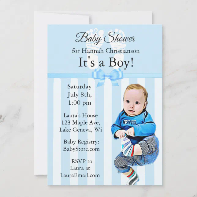 Boy's Baby Shower Invitations | Zazzle