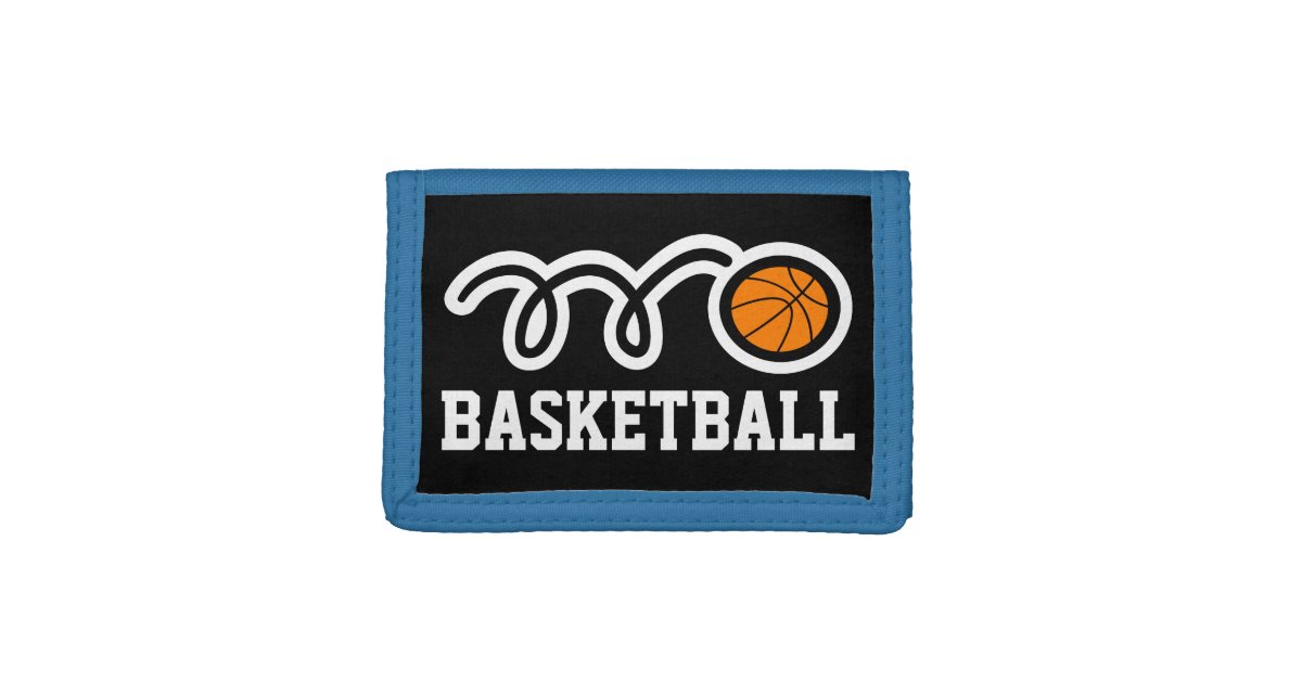 Boys basketball wallet | sports gift for kids | Zazzle