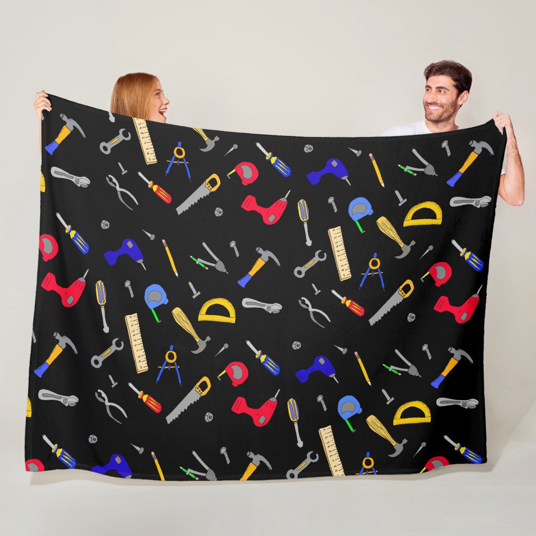 Boy's Bedroom Tool Themed Blanket | Zazzle