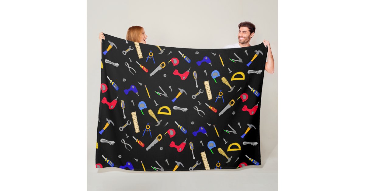 Boy's Bedroom Tool Themed Blanket | Zazzle