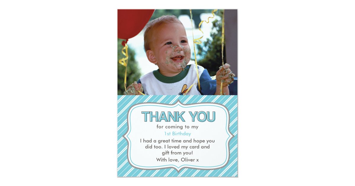 Boys birthday thank you card | Zazzle.com