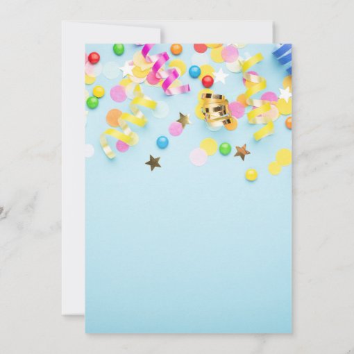 Boys Blue Birthday Party Invitation | Zazzle