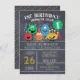 Boys Chalkboard Monsters 1st Birthday Invitation | Zazzle