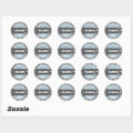 Boys' Checkered Skateboard Groovy Hippie Birthday Classic Round Sticker ...