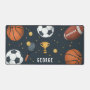 Boys Cool Blue Sports Gaming Star Desk Mat | Zazzle