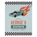 Boys Cool Racing Car Kids Birthday Welcome Sign | Zazzle