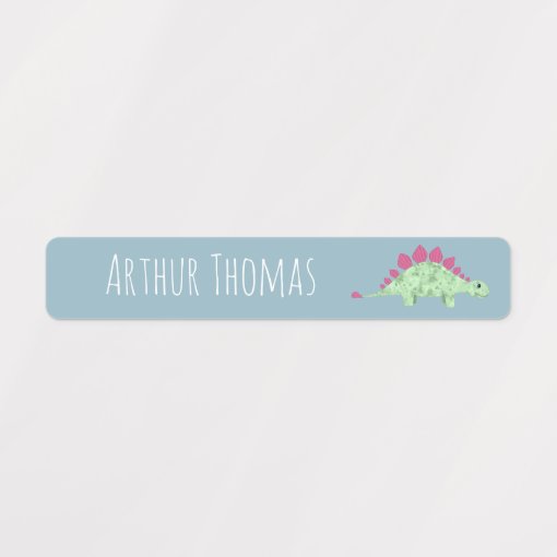 Boys Cute Blue T-Rex Dinosaur School Kindergarten Kids' Labels | Zazzle