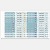 Boys Cute Blue T-Rex Dinosaur School Kindergarten Kids' Labels | Zazzle