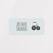 Boys Cute Blue Tractor Preschool Kindergarten Kids' Labels | Zazzle