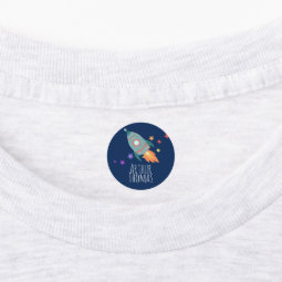 Boys Cute Space Alien Cartoon Kids Name School Kids' Labels | Zazzle
