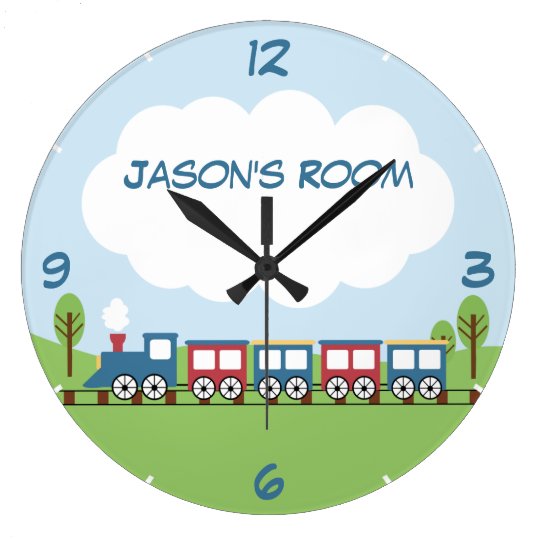 Boys Cute Train Wall Clock | Zazzle.com