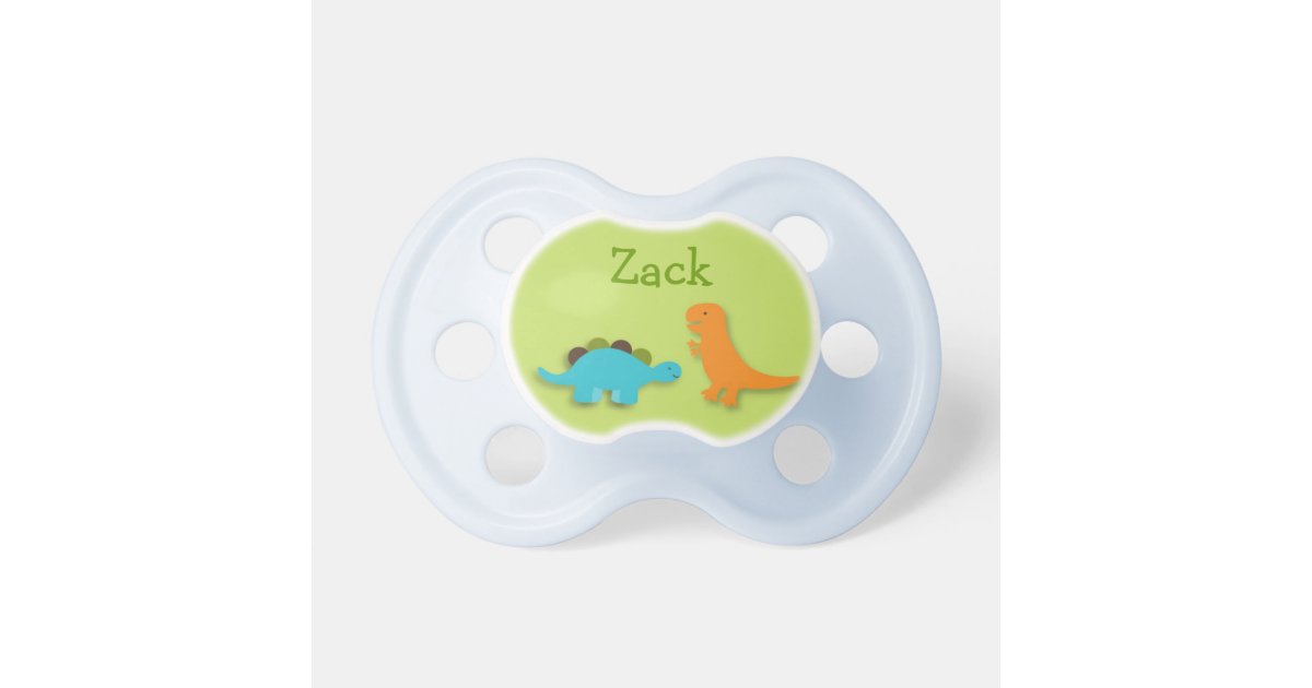 Boys Dinosaur Dino Personalized Pacifier | Zazzle