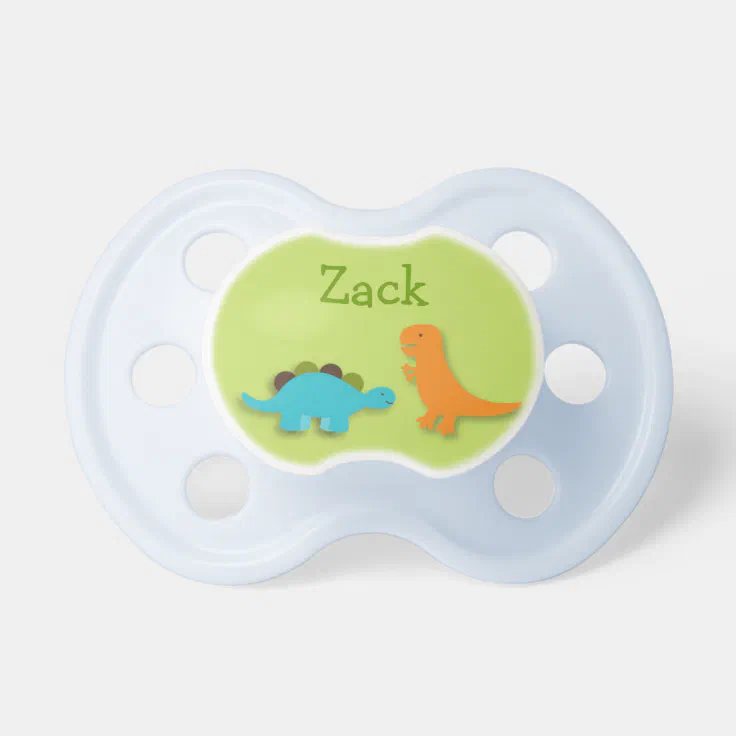 Boys Dinosaur Dino Personalized Pacifier | Zazzle