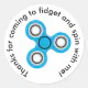 Boy's Fidget Spinner Birthday Party Favors Classic Round Sticker | Zazzle
