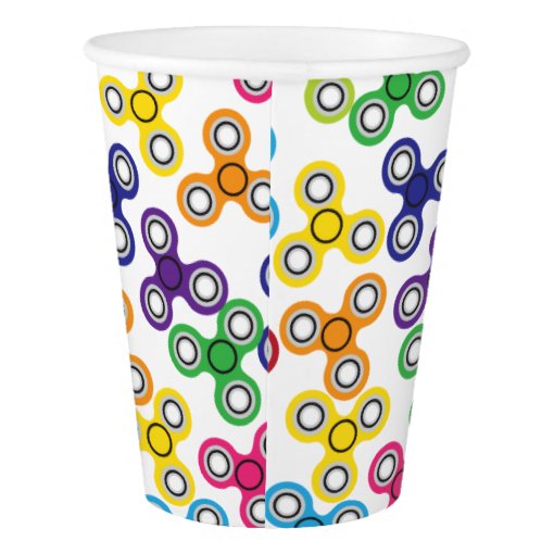Boy's Fidget Spinner Birthday Party Paper Cup | Zazzle
