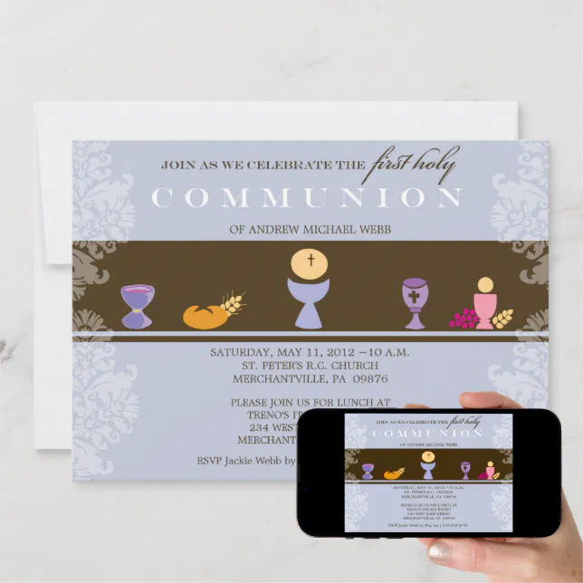 Boy's First Communion Invitation | Zazzle