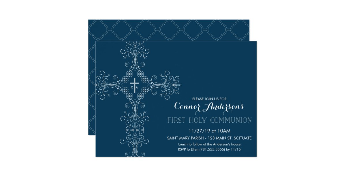 Boy's First Holy Communion Invitation | Zazzle.com