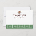 Boy's Football 1st Birthday Touchdown Thank You Card | Zazzle