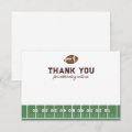 Boy's Football 1st Birthday Touchdown Thank You Card | Zazzle