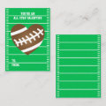 Boy's Football Sports School Classroom Valentines Note Card | Zazzle