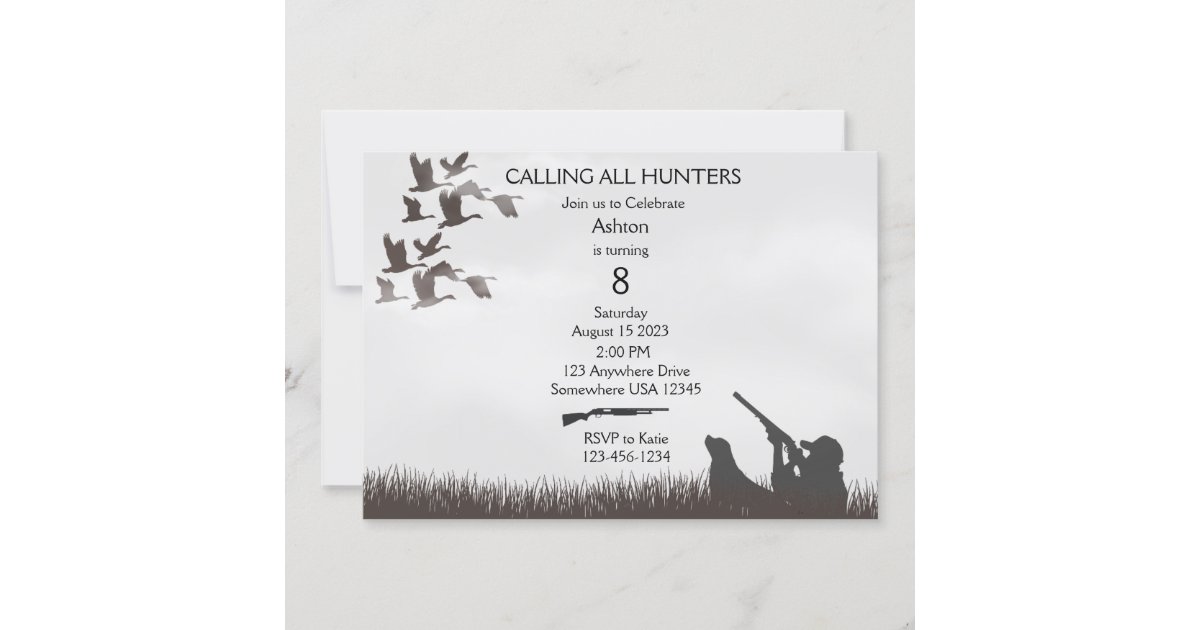 Boys Hunting Invitation | Zazzle