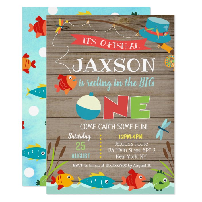 Boy's Its O-fish-al 1st Birthday Invitations | Zazzle.com