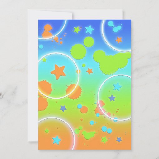 Boys Jump Party Birthday Invitation Blue Orange | Zazzle