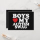 Boys Love My Autism Swag Awareness Heart Invitation | Zazzle