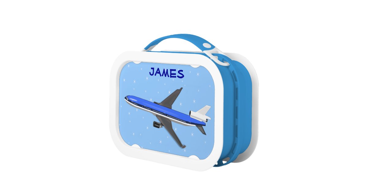 Boys Lunch Boxes With Airplane | Zazzle