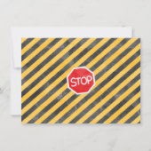 Boys Road Construction Stop The traffic Birthday Invitation | Zazzle