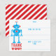 Boys Robot Fill In The Blank Thank You Note Card | Zazzle