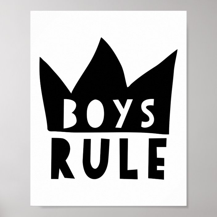 Boys rule Poster, kids nursery art Poster | Zazzle.com