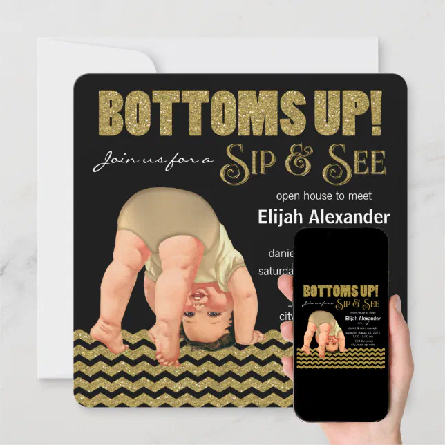 Boys Sip and See Invitation | Zazzle