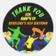 Boys Trampoline Park Thank You Classic Round Sticker | Zazzle