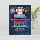 Boys Video Game Party Bus Invitation | Zazzle