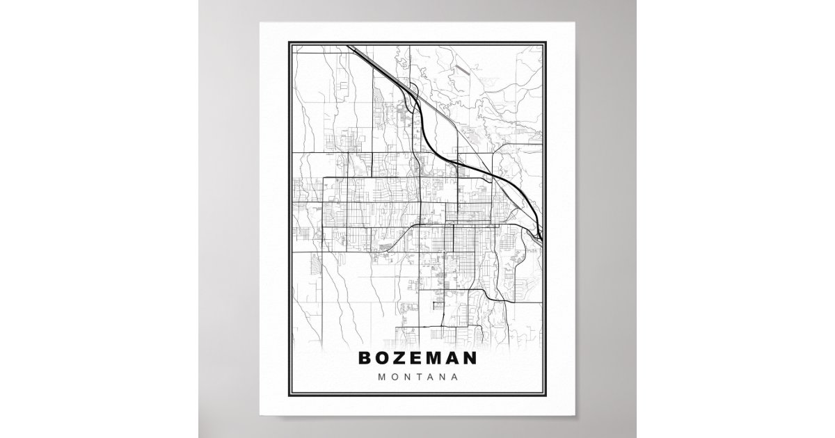 Bozeman Map Poster | Zazzle