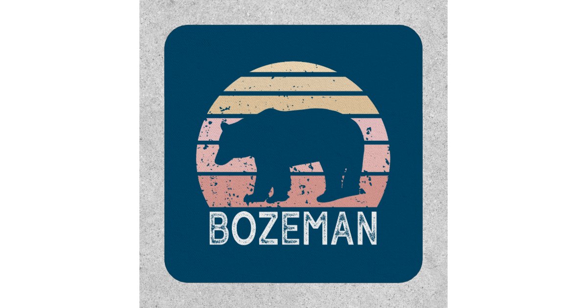 Bozeman Montana Retro Bear Patch | Zazzle