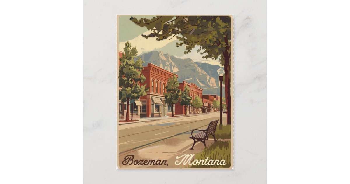 Bozeman Montana Vintage Postcard | Zazzle