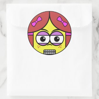 Brace Face Classic Round Sticker | Zazzle