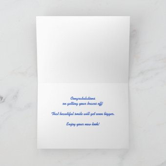 Braces Off Congratulations Card | Zazzle