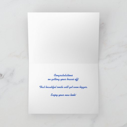 Braces Off Congratulations Card | Zazzle