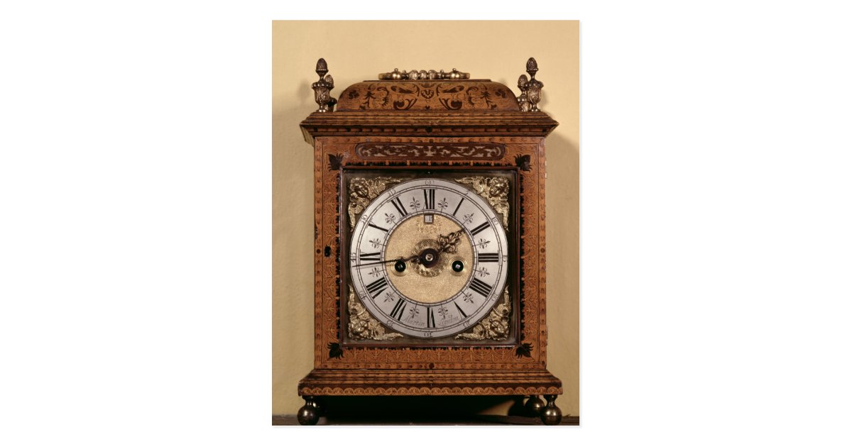 Bracket clock, c.1700 postcard | Zazzle.com