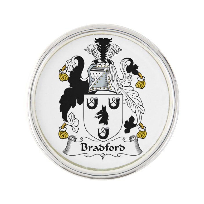 Bradford Family Crest Lapel Pin | Zazzle.com